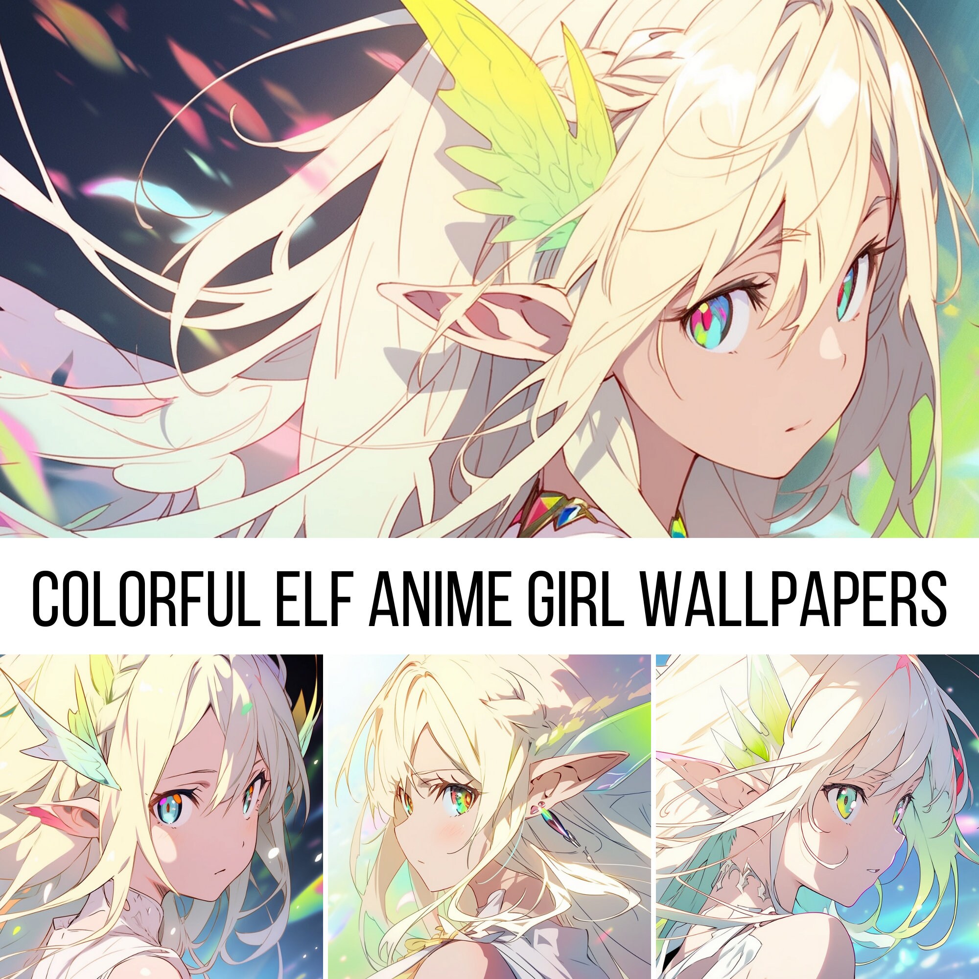 12 Colorful Elf Anime Girl Wallpapers, Desktop Widescreen iPhone ...