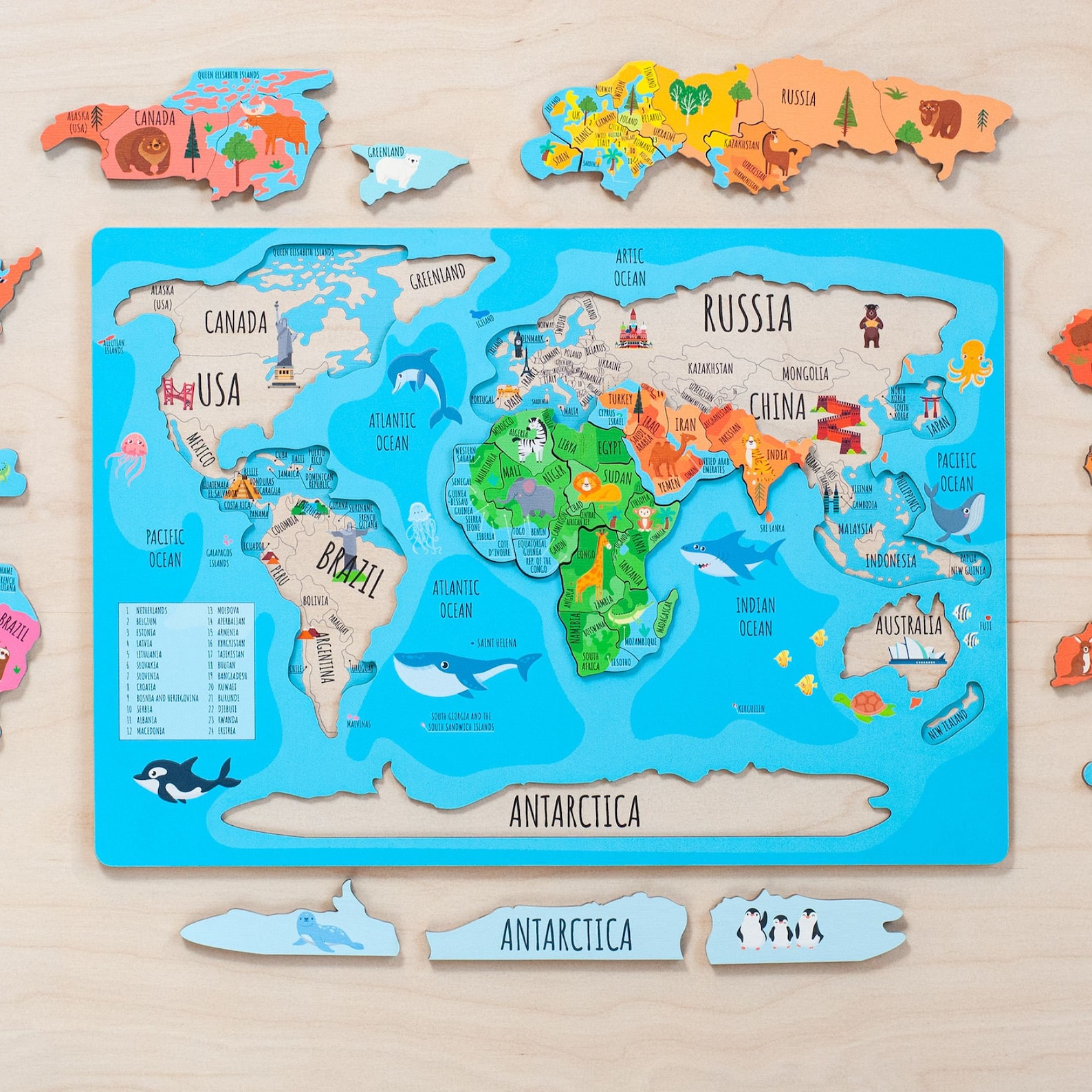 World Map Puzzle for Kids, World Map Kids Jigsaw Puzzle, Personalized ...