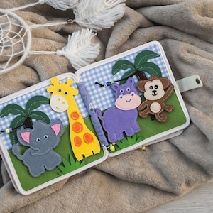 Interactive Quiet Book for Toddlers, Educational Felt Busy Book, Baby ...