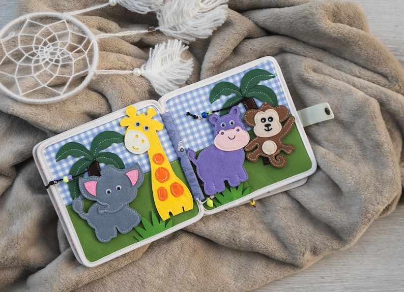 Sensory Activity Book, Montessori Busy Book, Toddler Quiet Book, Soft ...