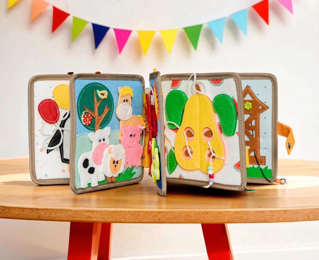 Montessori Quiet Book, Toddler Busy Book, Soft Activity Book, Felt ...