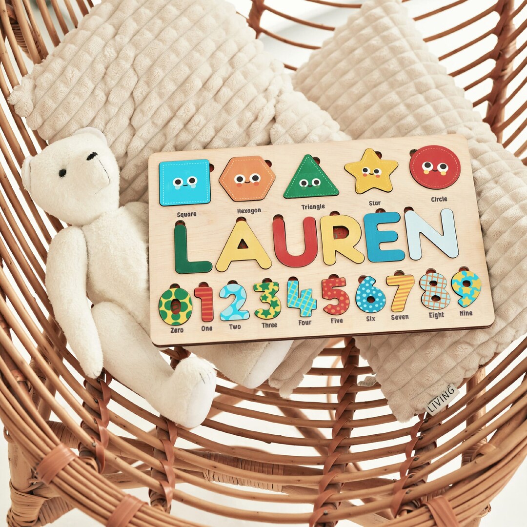 Busy Name Board for Toddler, Activity Name Puzzle, Montessori Puzzle ...