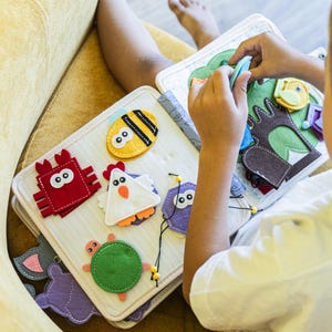 Interactive Quiet Book for Toddlers, Educational Felt Busy Book, Baby ...