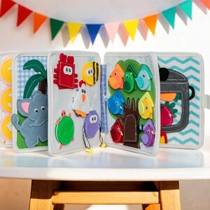 Interactive Quiet Book for Toddlers, Educational Felt Busy Book, Baby ...