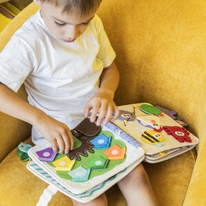 Sensory Activity Book, Montessori Busy Book, Toddler Quiet Book, Soft ...