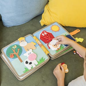 Montessori Quiet Book, Toddler Busy Book, Soft Activity Book, Felt ...