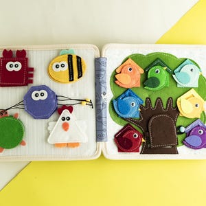 Interactive Quiet Book for Toddlers, Educational Felt Busy Book, Baby ...