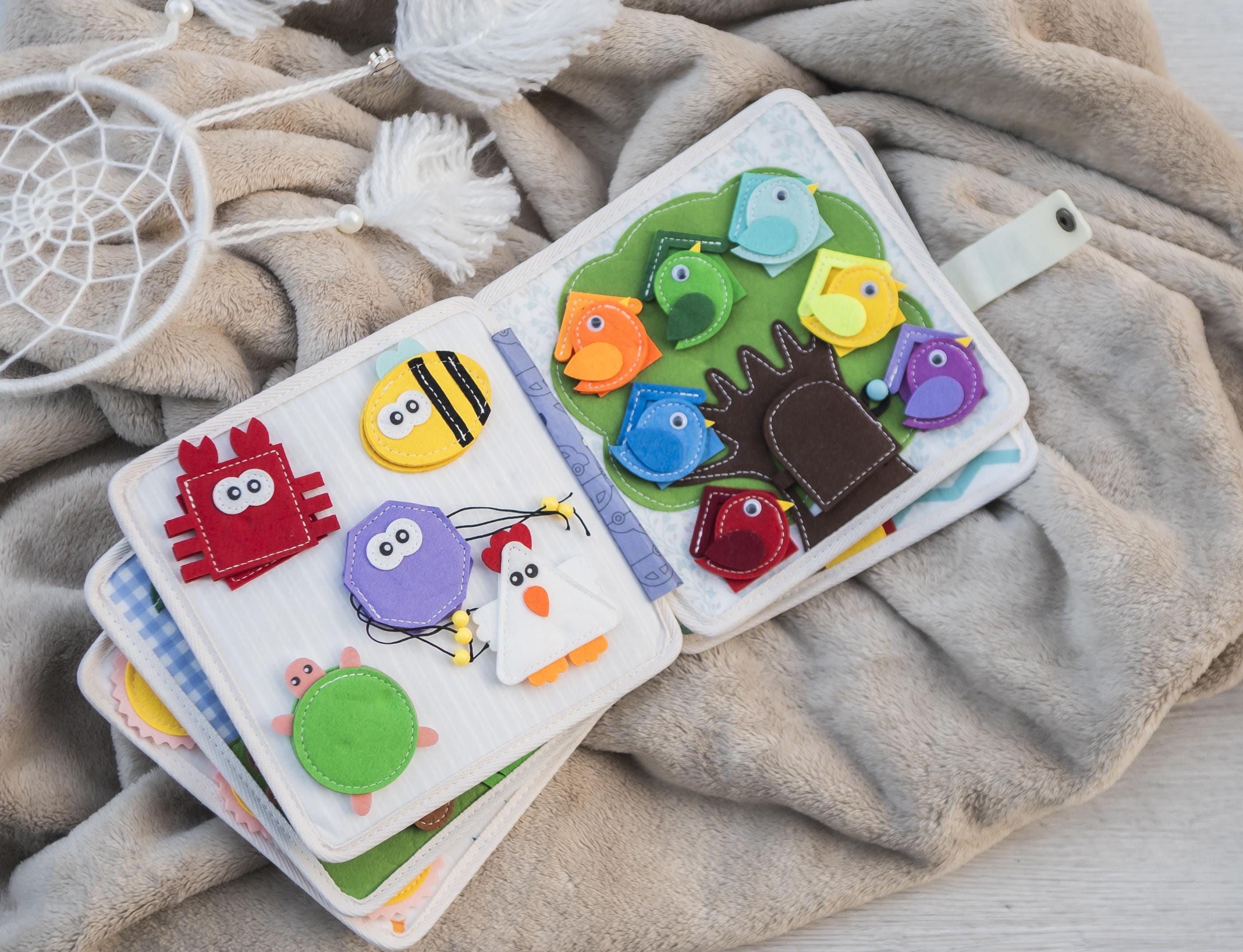 Interactive Quiet Book for Toddlers, Educational Felt Busy Book, Baby ...