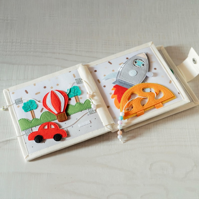 Sensory Activity Felt Book, Montessori Quiet Book, Busy Book for ...
