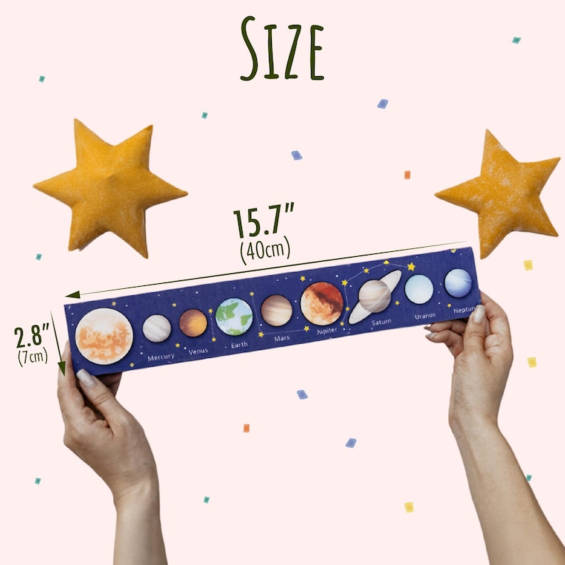 Montessori Solar System Wooden Puzzle, Educational Toy, Space Learning ...