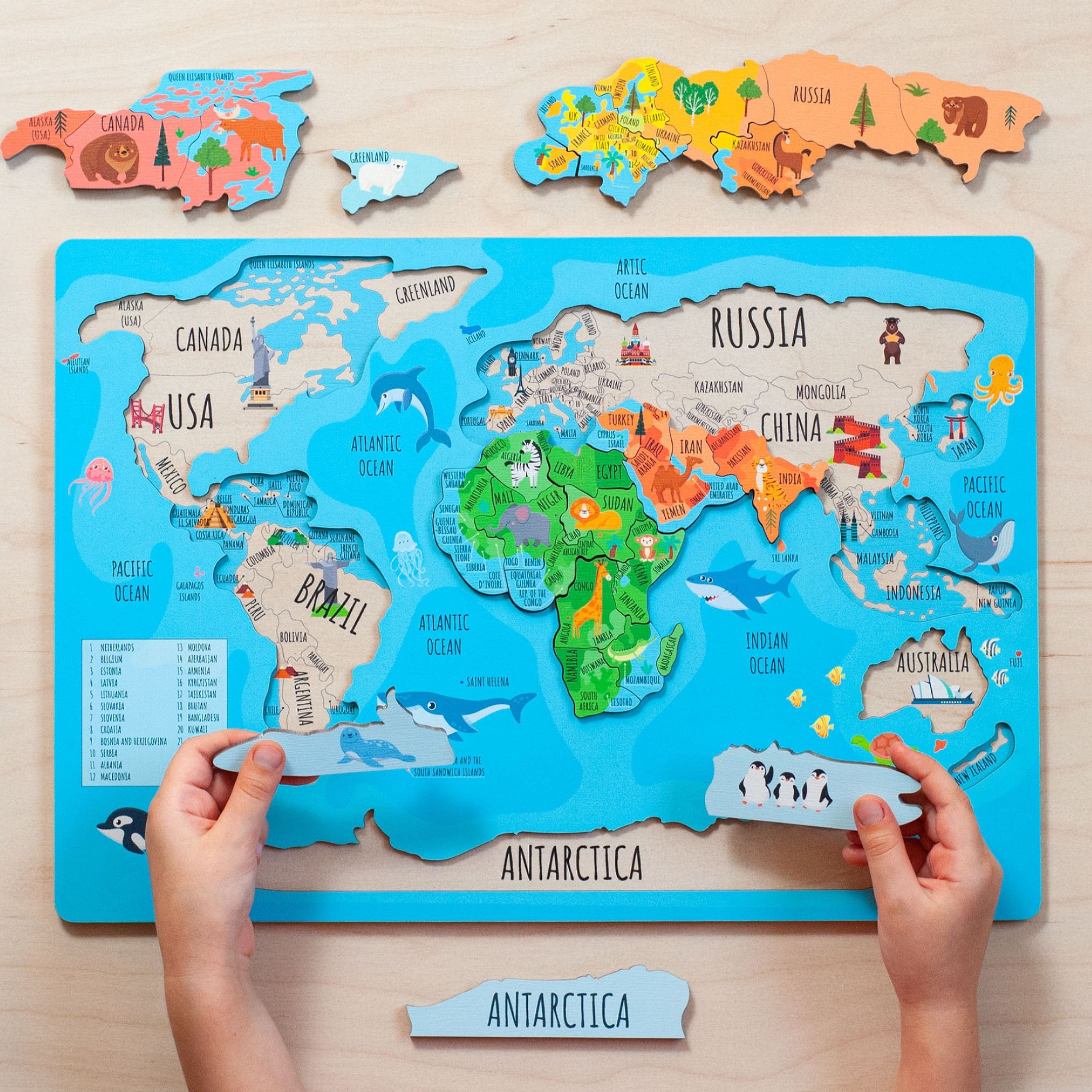 World Map Puzzle for Kids, World Map Kids Jigsaw Puzzle, Personalized ...