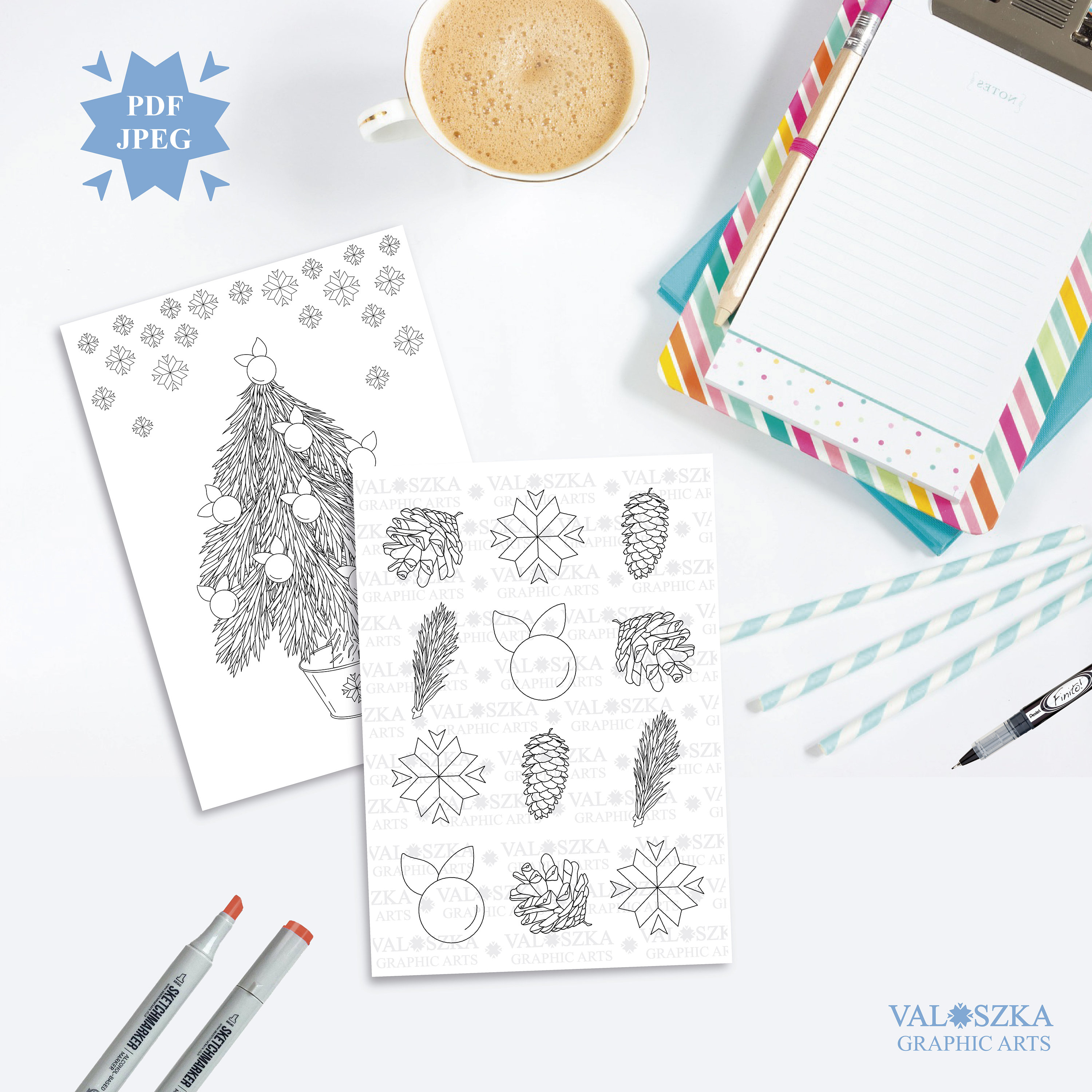 Christmas Coloring Book Printable Coloring Book Coloring - Etsy