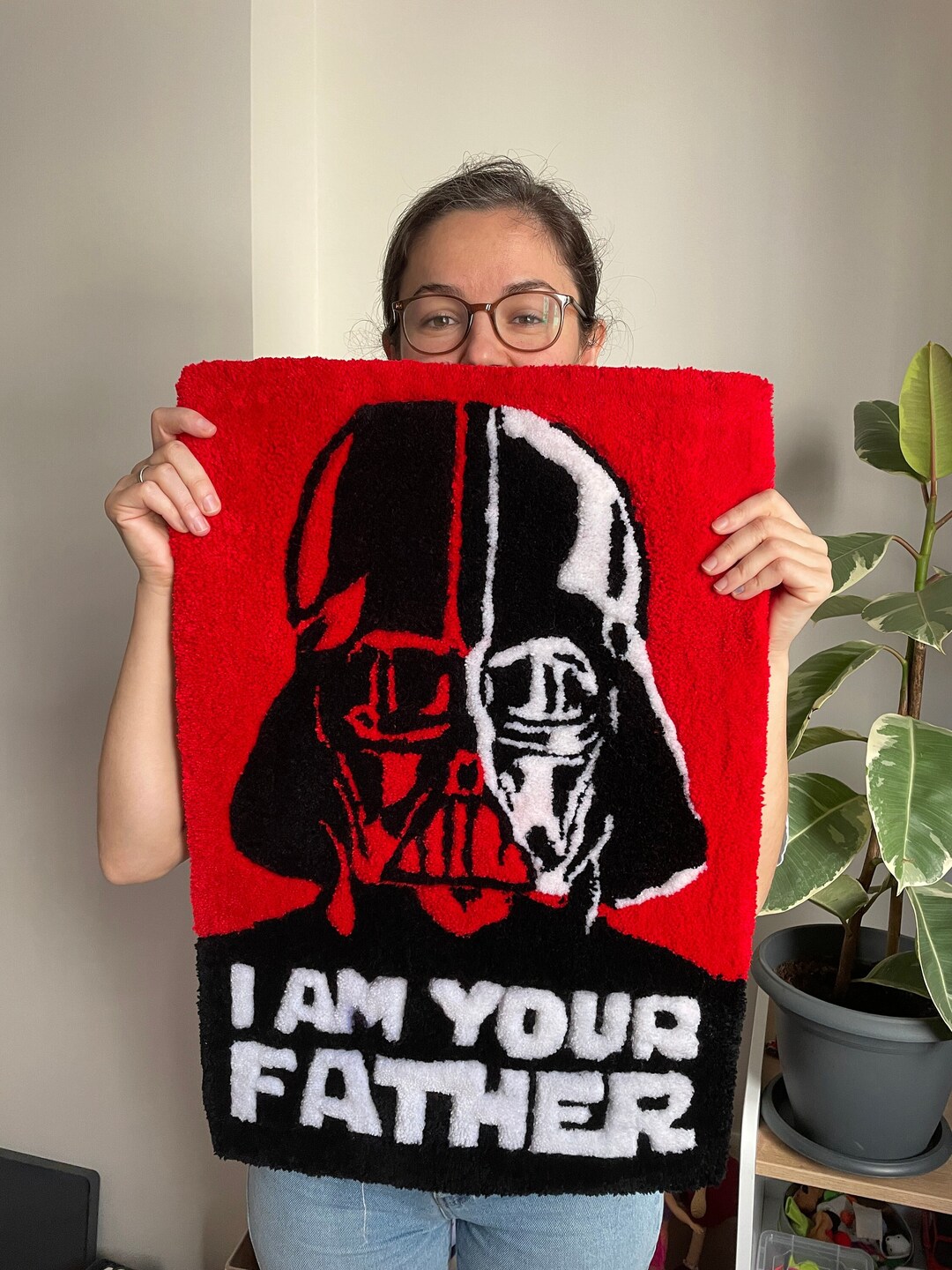 Dark Red Tufted Rug, Creative Home Decor - Etsy