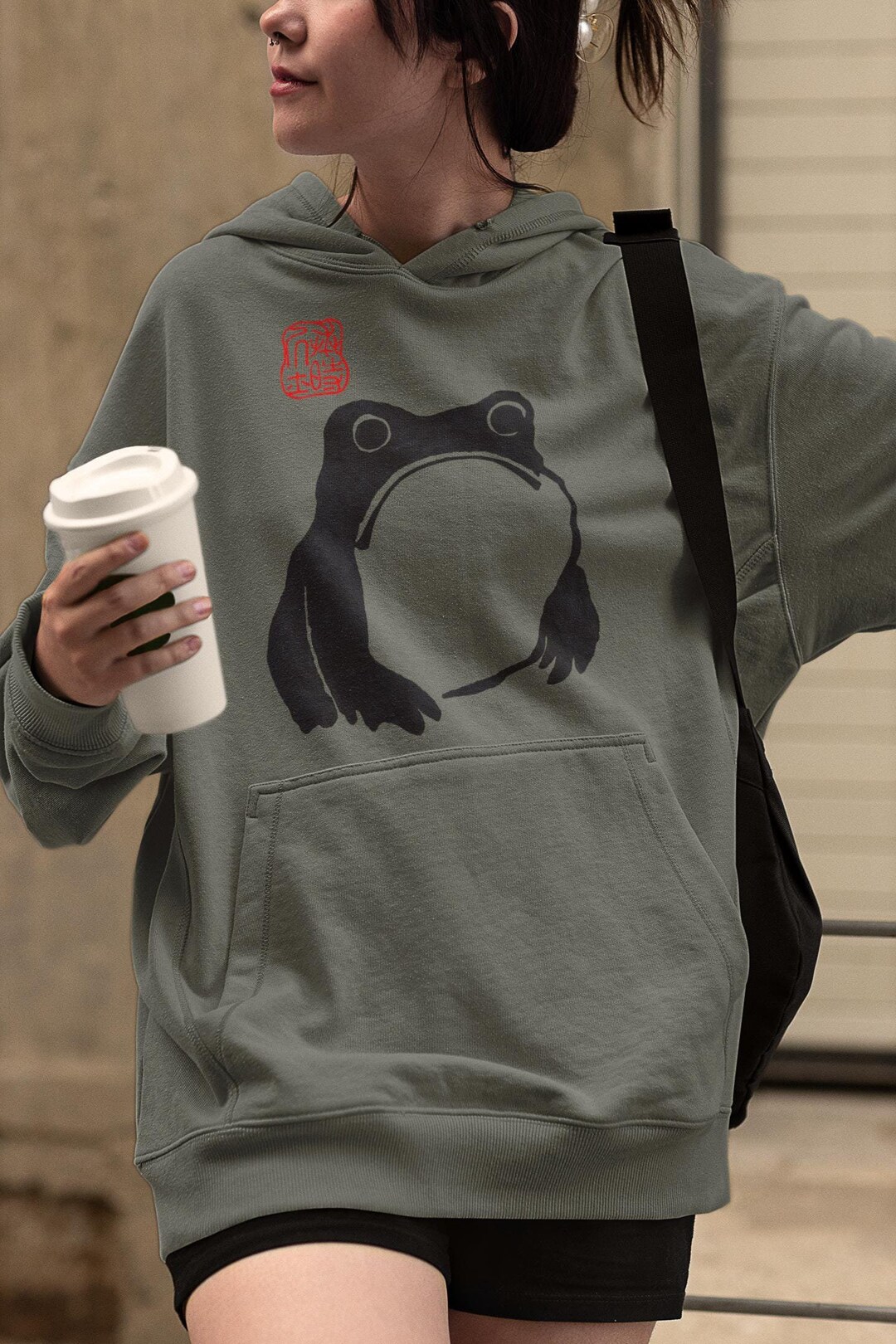 Unimpressed Frog Hoodie Matsumoto Hoji Japanese Toad Sweater Vintage ...