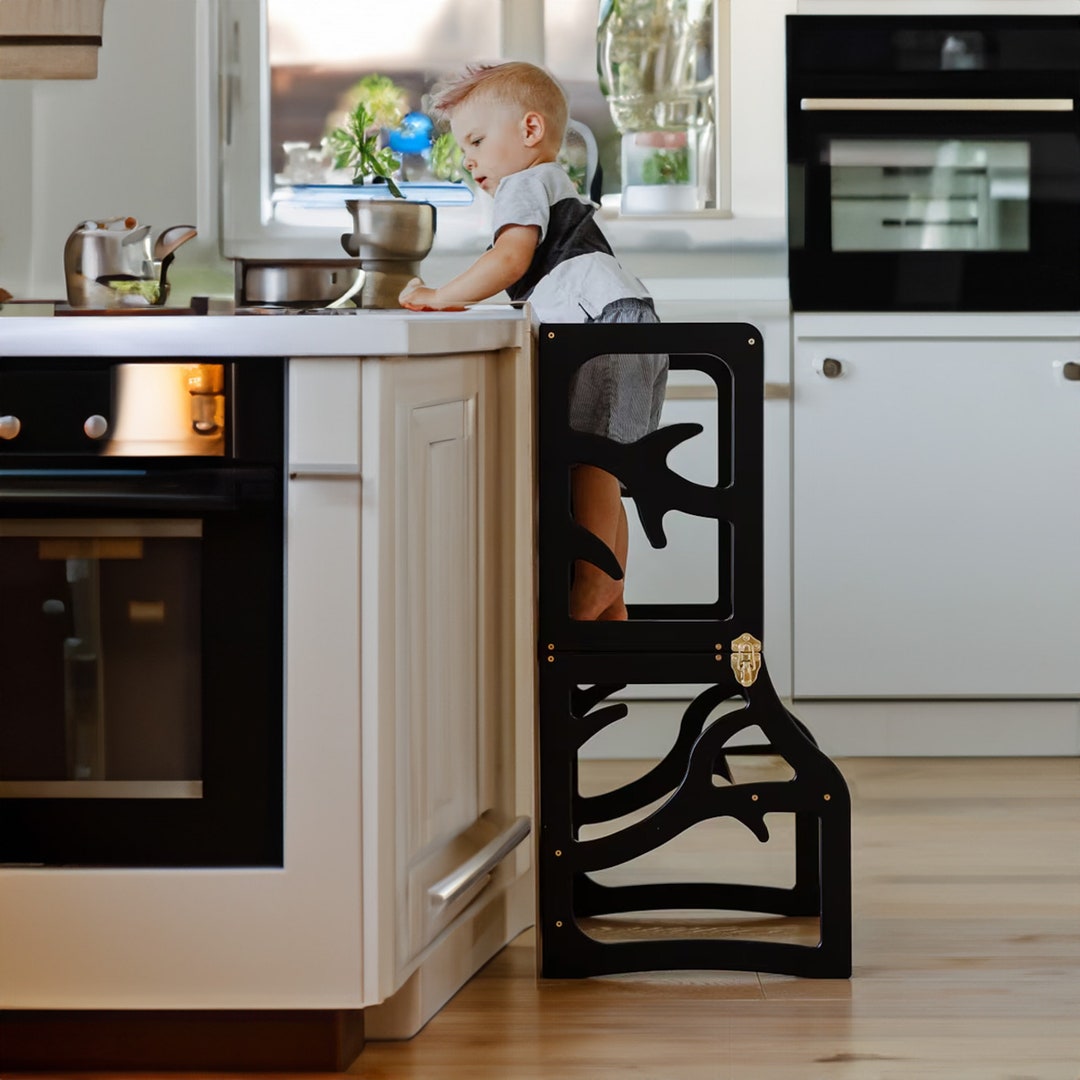 Kids Kitchen Tower 3in1 Learning Step Stool Desk Slide - Etsy
