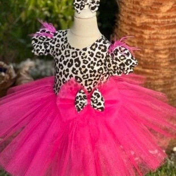 Pink Leopard Dress - Etsy