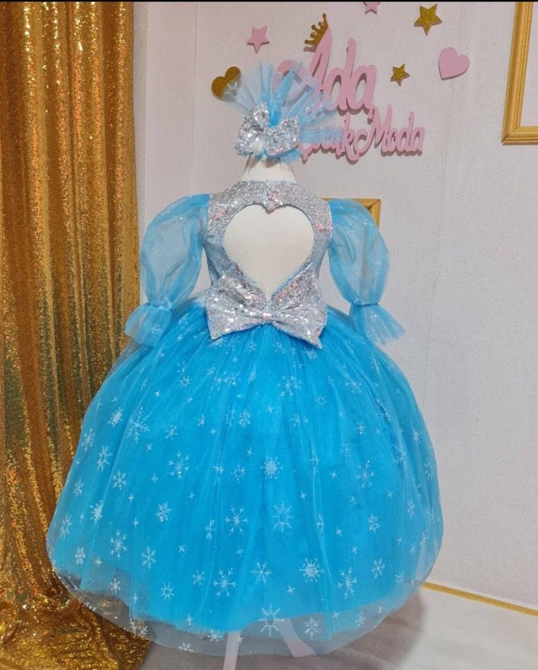 Elsa Costume for Girl, Frozen Elsa Dress Toddler, 1st Birthday Princess ...