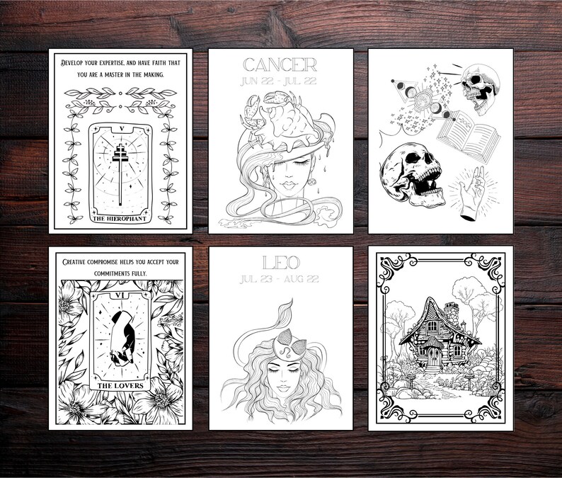 Cozy Witchy Coloring Pages: Spiritual Magic Designs (PDF Download ...