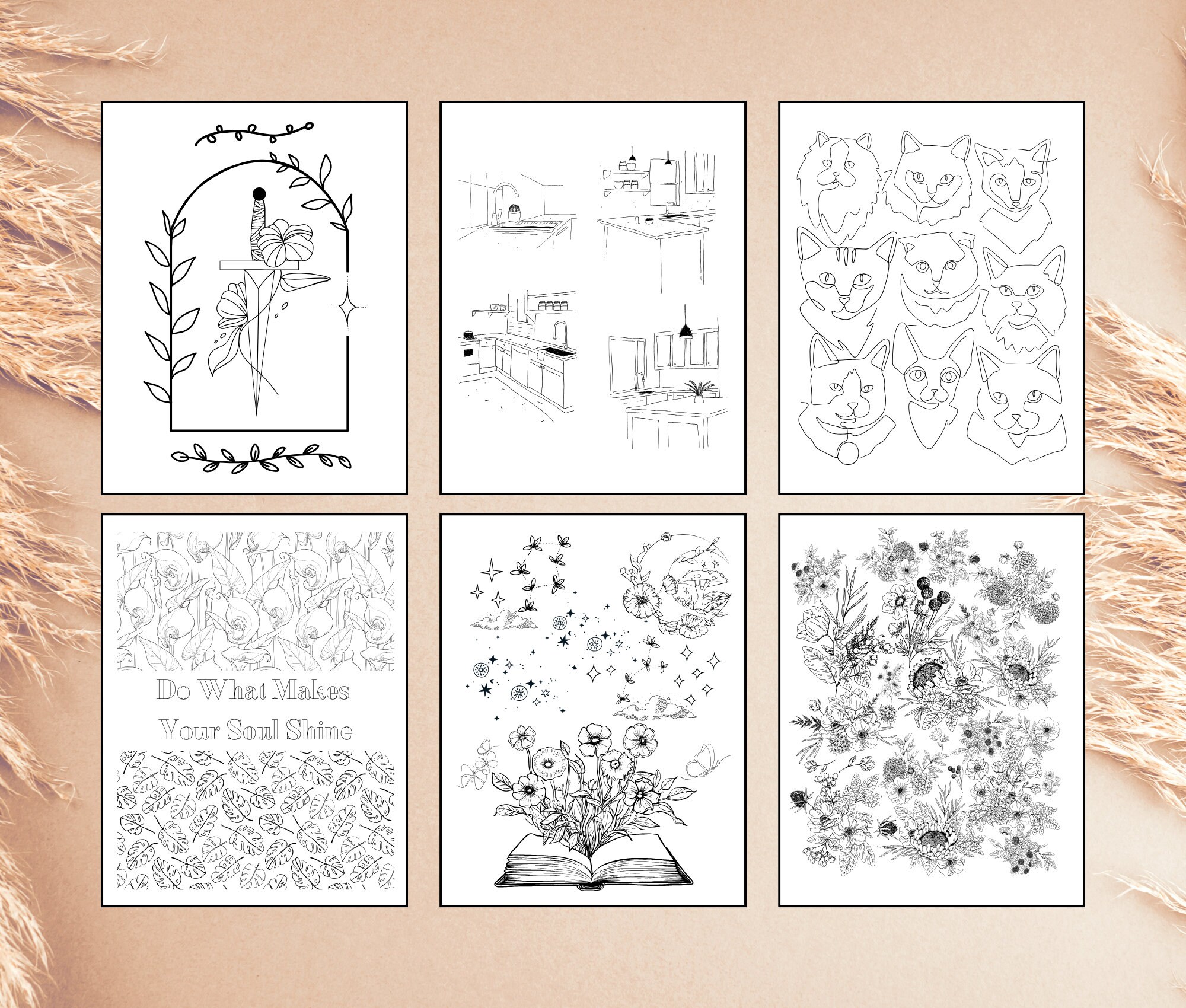 50 Boho Adult Coloring Pages - Floral Coloring Pages - Relaxing and ...