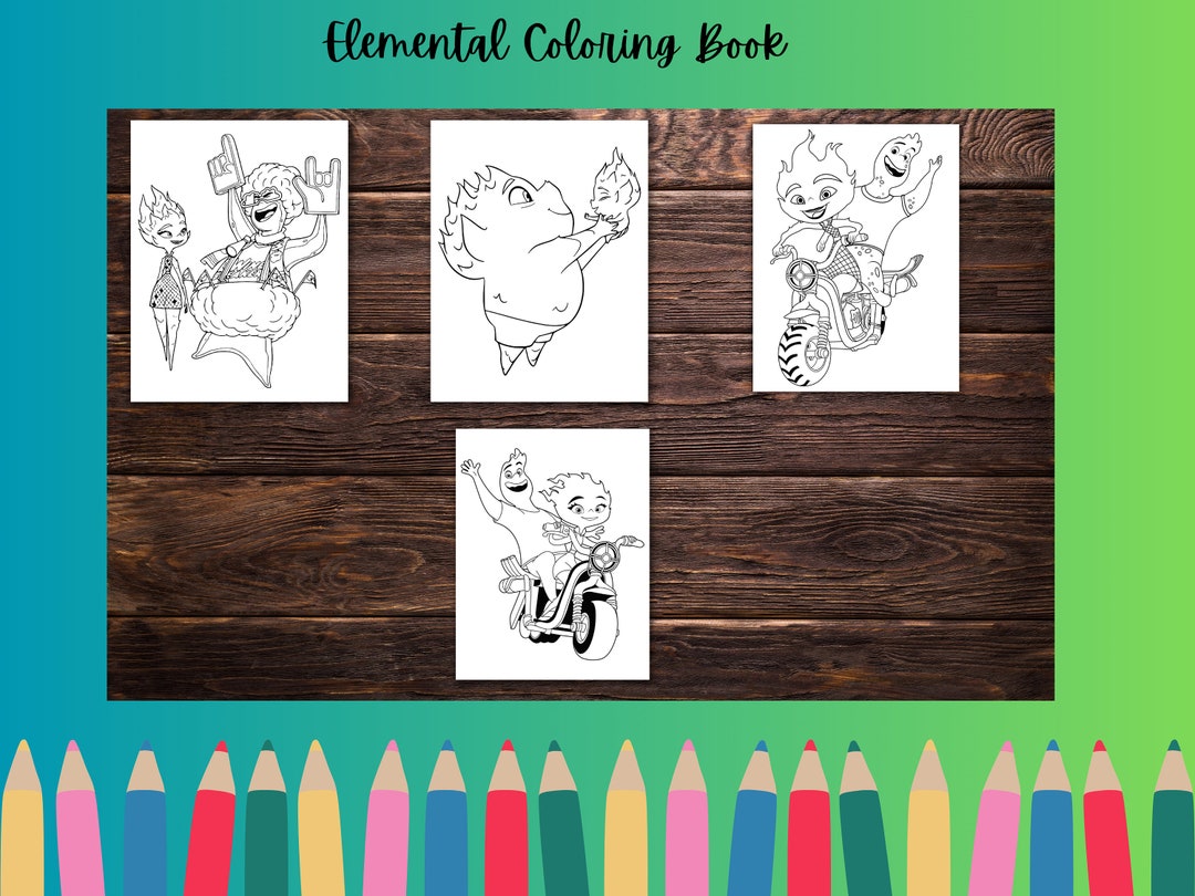 Elemental Coloring Pages - Etsy