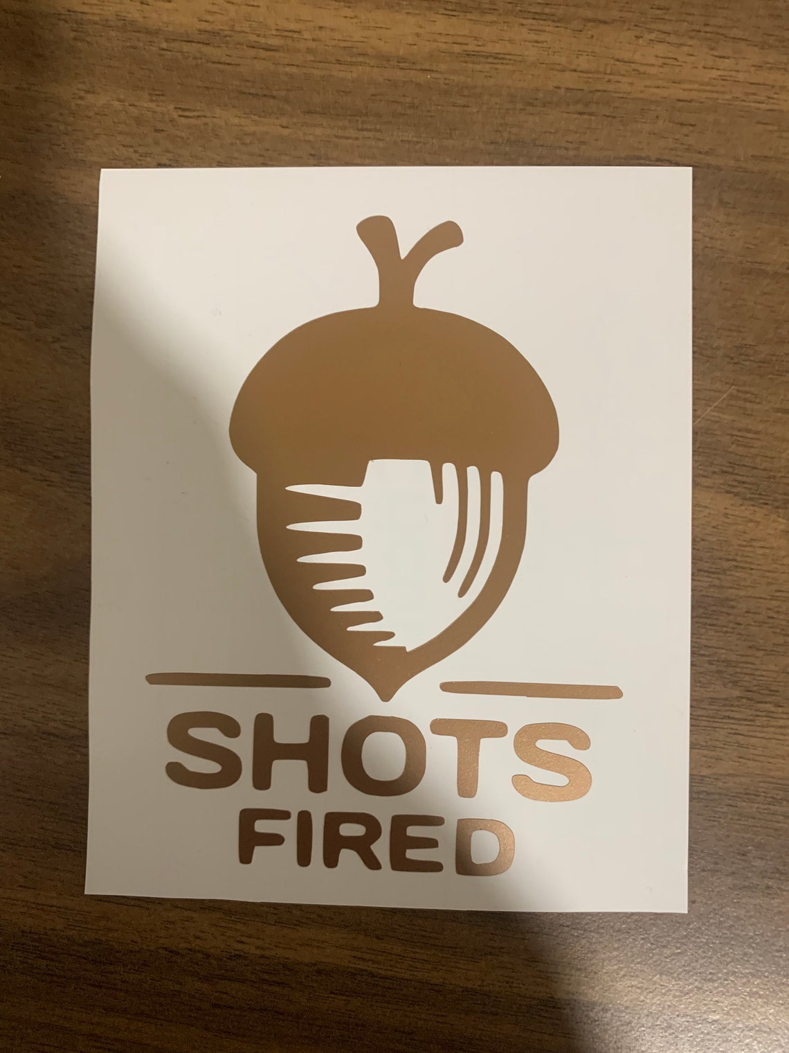 Acorn Shots Fired Permanent Vinyl Decal Sticker - Etsy