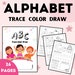 Alphabet Tracing Worksheet | A - Z | Hand Writing Practice Color and ...