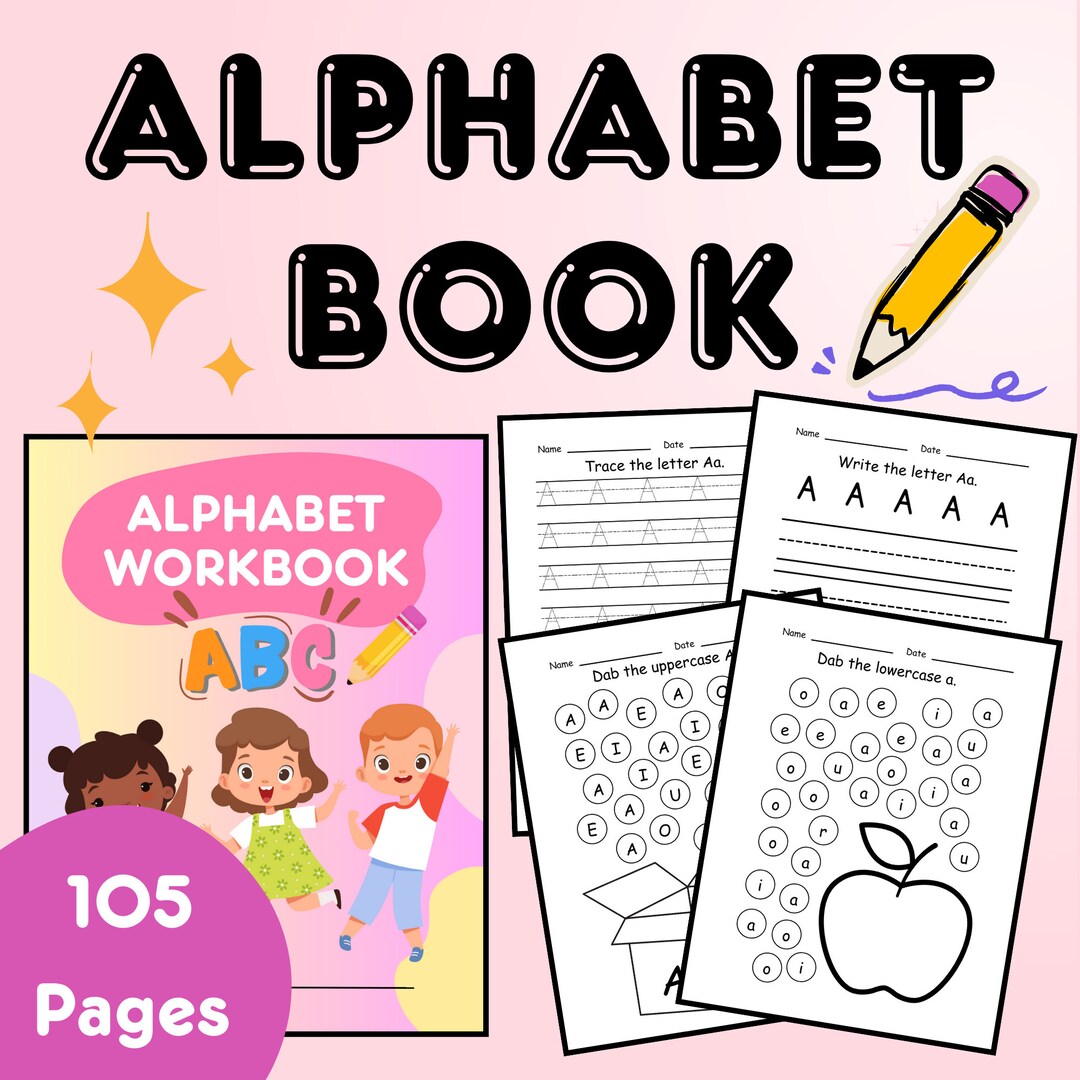 Alphabet Book | ABC Activities | Tracing Writing and Coloring - Etsy
