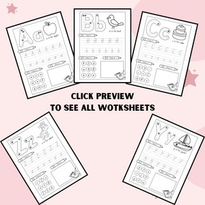 Alphabet Tracing Worksheet | A - Z | Hand Writing Practice Color and ...
