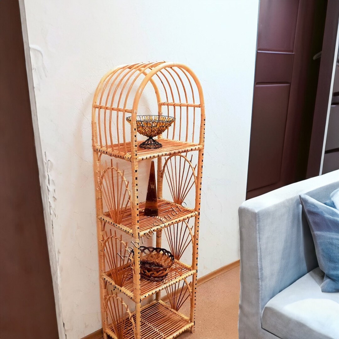 Planter Arched Bookcase Wicker Furniture 56/69 Inch Tall - Etsy