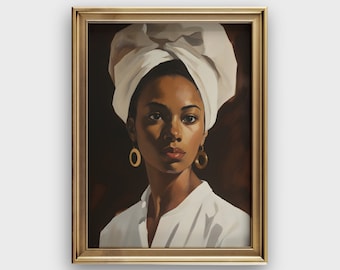 Female Vintage Portrait African American Wall Art Vintage Black Woman Portrait - Etsy