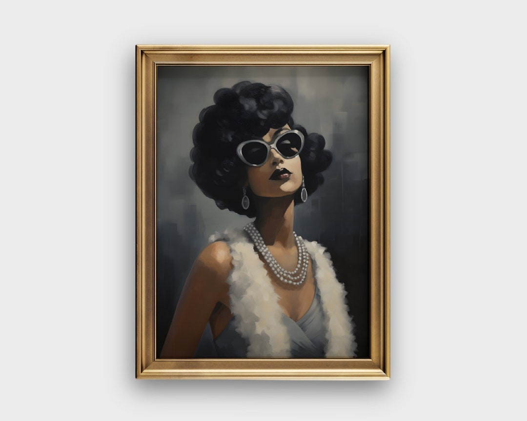 Black Flapper Girl Vintage Portrait 1920s Subculture Printable Black ...