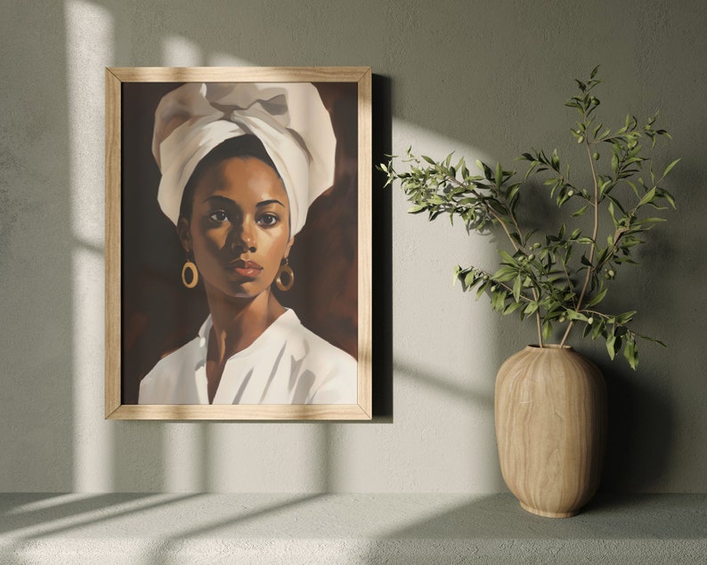 Female Vintage Portrait African American Wall Art Vintage Black Woman Portrait - Etsy