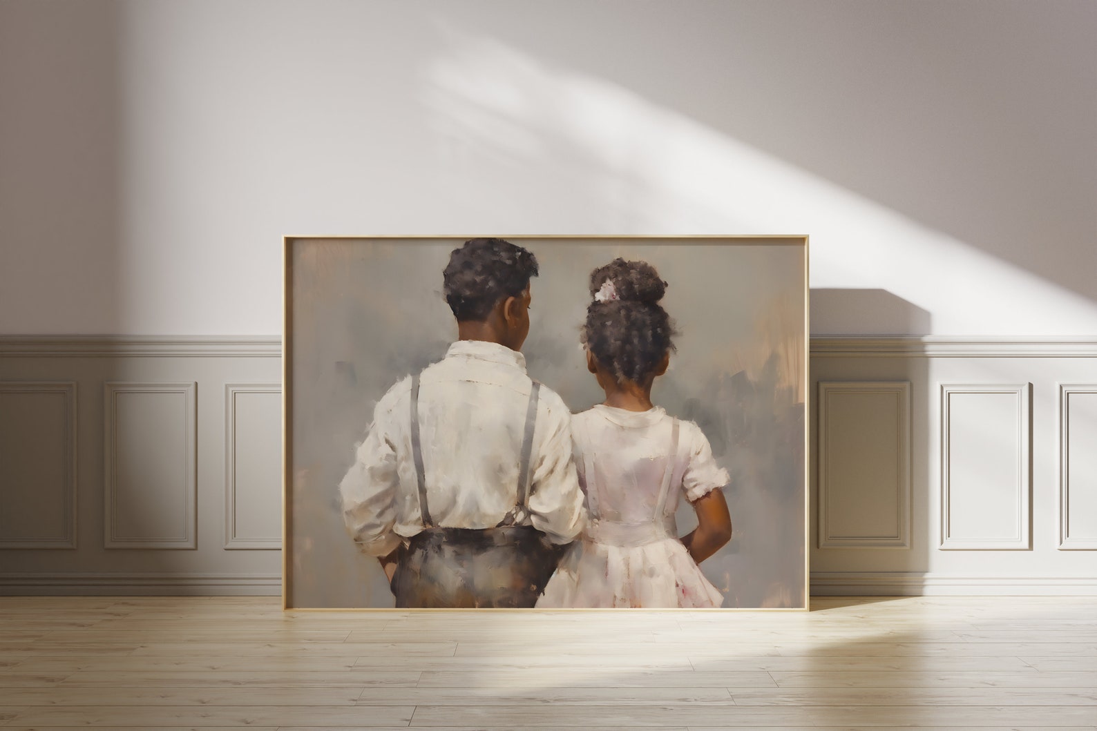 Brother and Sister Decor, Siblings Prints, Vintage African American Art ...