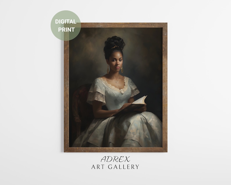 Female Vintage Portrait African American Wall Art Vintage Black Woman Portrait - Etsy