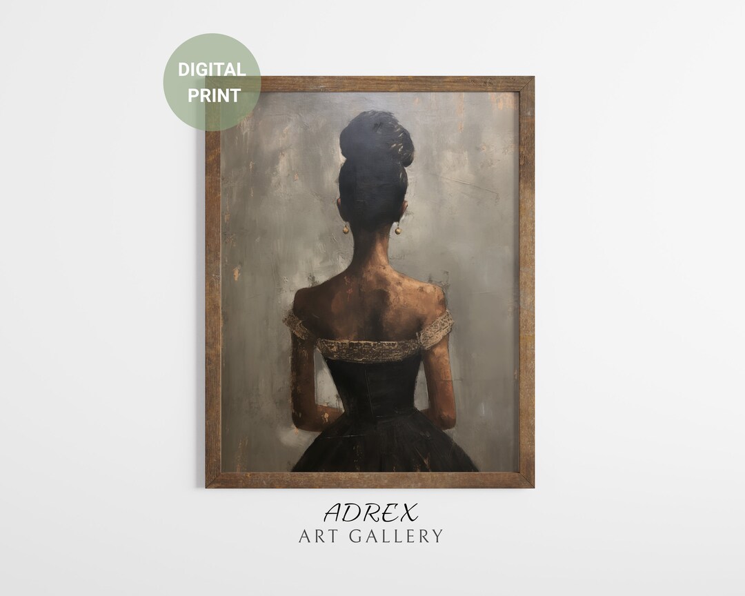 Female Vintage Portrait African American Wall Art Black Girl Wall Art Vintage Black Woman ...