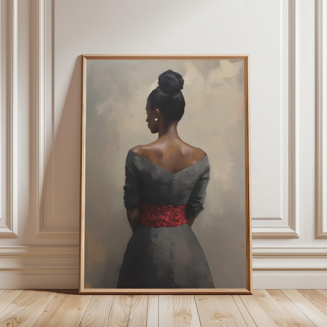 Vintage Black Woman Print, African American Female Portrait, African Wall Art, Black Art ...
