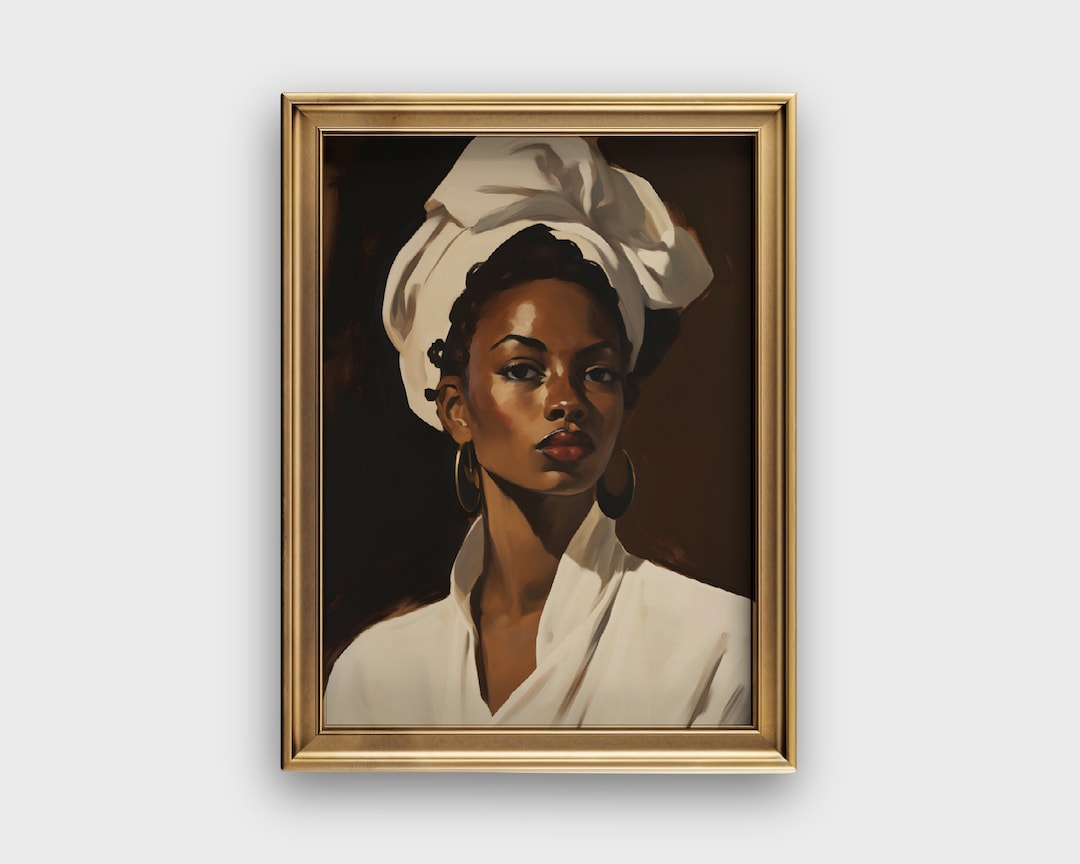 Black Woman Prints | African American Painting | Vintage Black Art - Etsy