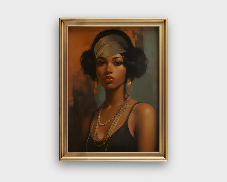 Female Vintage Portrait African American Wall Art Vintage Black Woman Portrait - Etsy