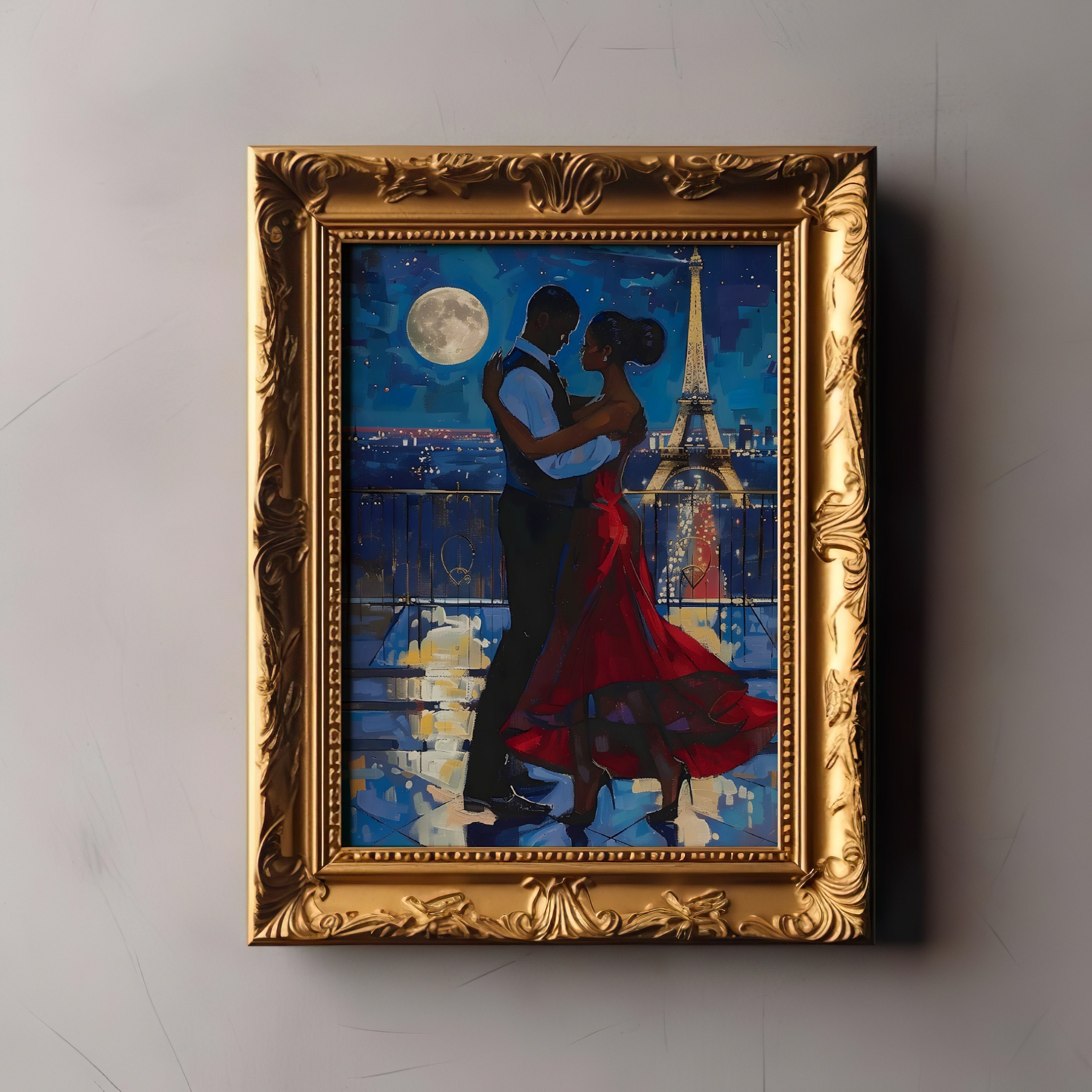 Black Love Art Black Couple Art African American Prints Couple Portrait ...