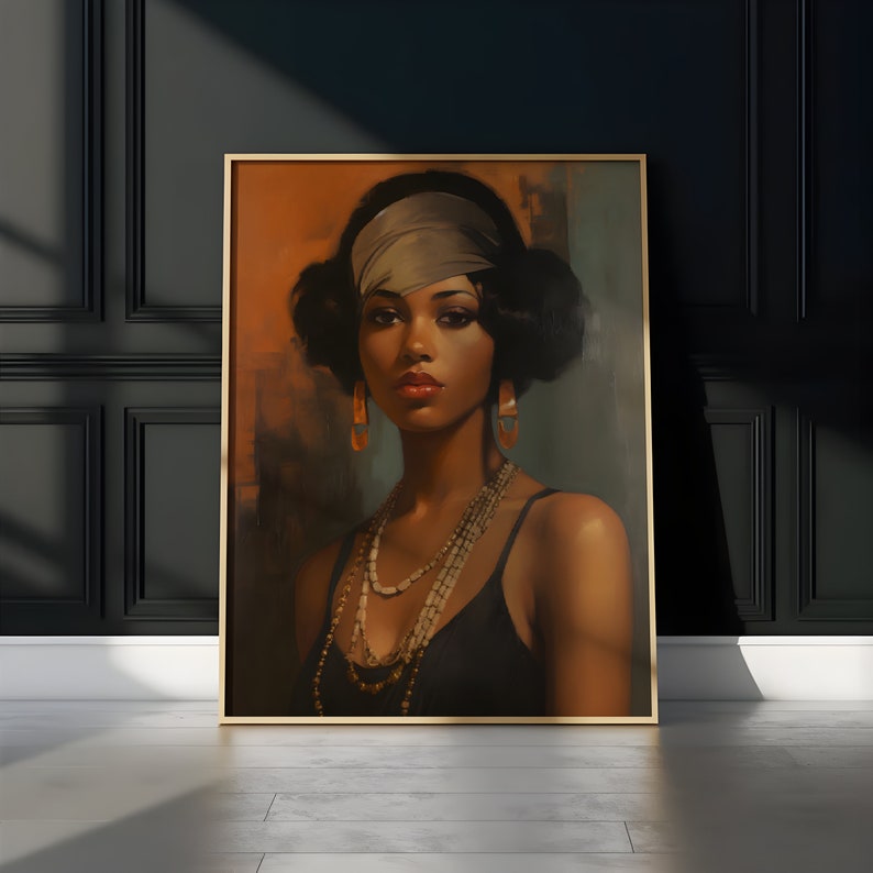 Female Vintage Portrait African American Wall Art Vintage Black Woman Portrait - Etsy