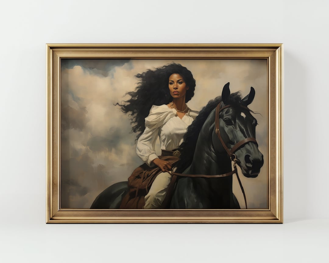 Woman and Horse Portrait | Equestrian Prints | Vintage Painting ...