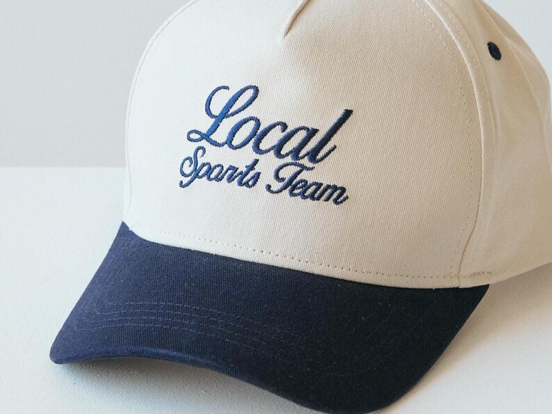 Vintage Style Two Tone Local Sports Team Embroidered Snapback | Cream ...