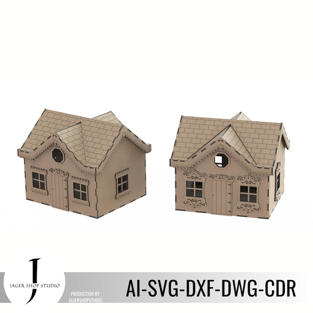 Miniature House Svg Diy Crafts Diy Kit Cnc Template Laser Cut File ...
