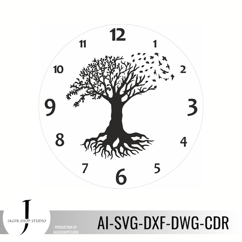 Clock SVG , Clock Laser Cut File , Clock SVG Template , Clock SVG ...