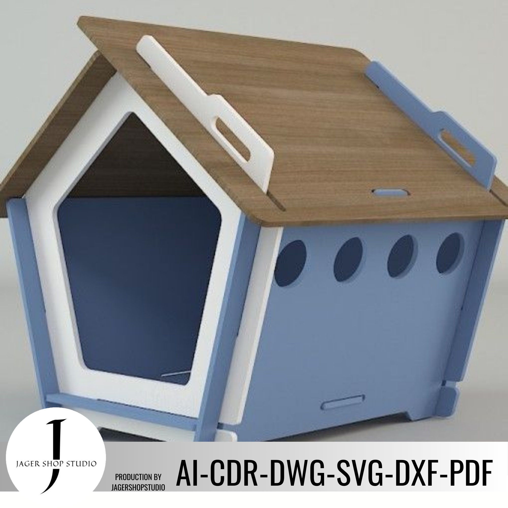 Custom Dog House Plans: DIY Pet Shelter Blueprint (PDF) - Etsy