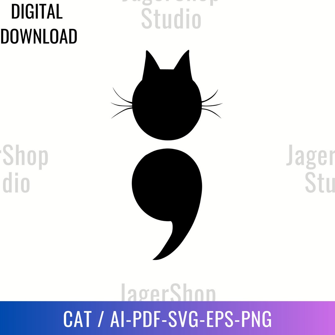 Cat Vector Silhouette Cut Files Svg-pdf-ai-png-eps, Instant Download - Etsy
