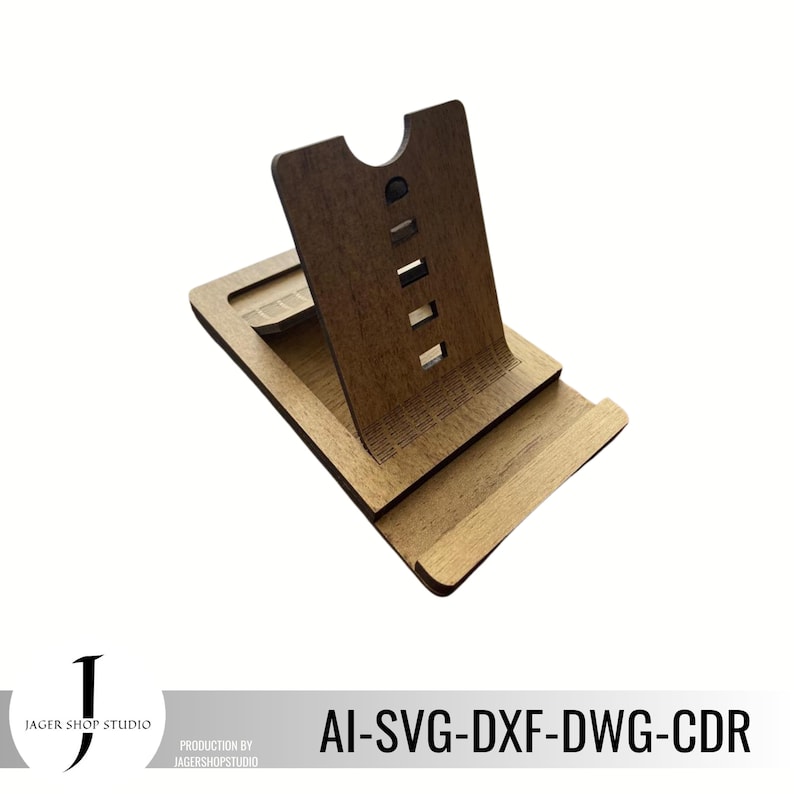 Laser Cut Phone Holder SVG Template for Cricut - Wooden Stand DIY Kit ...