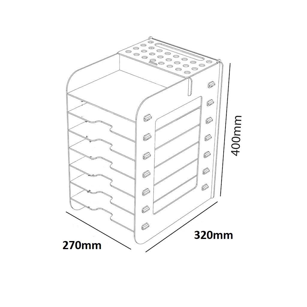 Modern Desktop Organizer SVG, Printable DIY Organizer, Laser Cut Files ...
