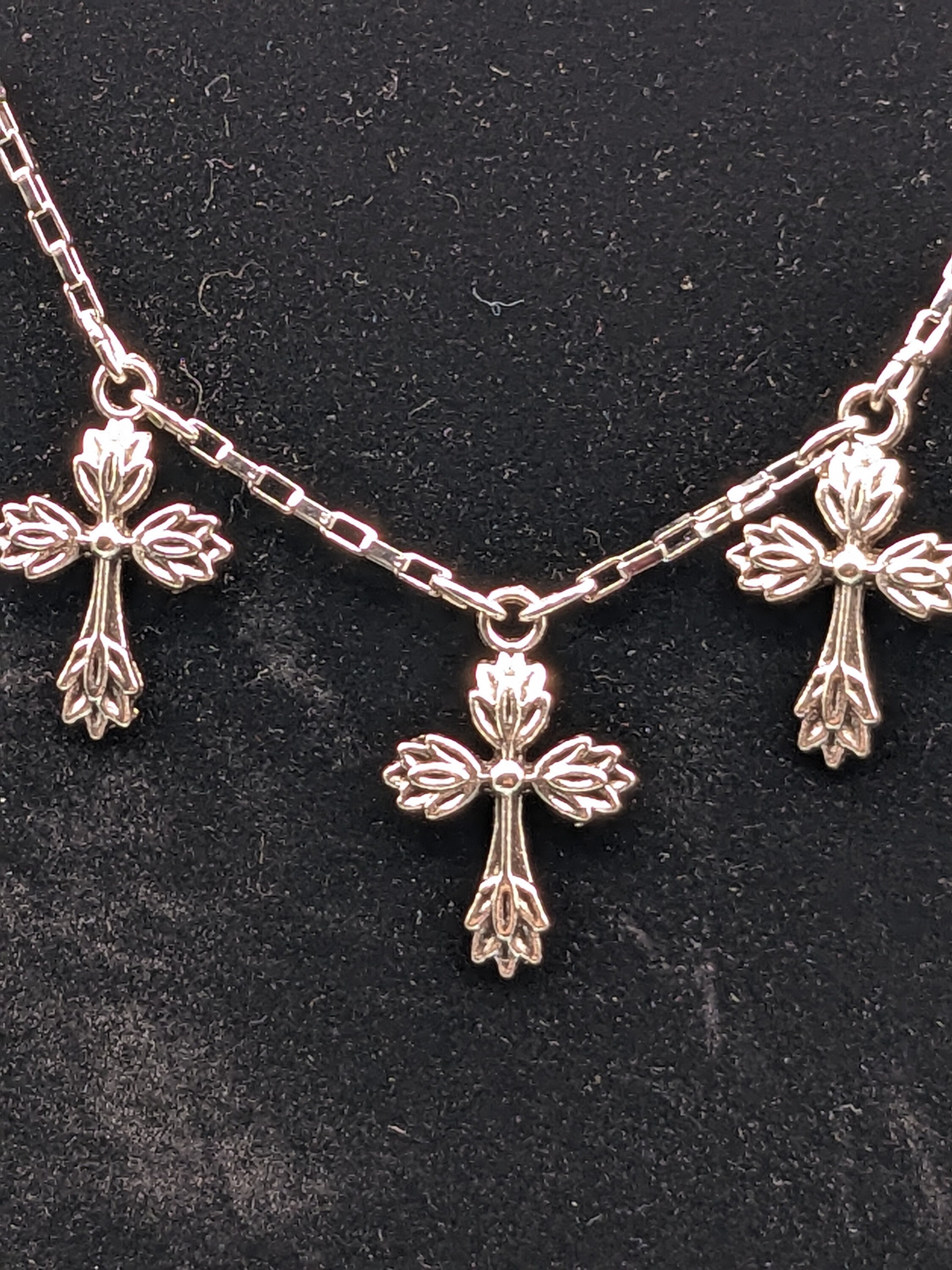 3 Crosses on Stainless Steel Chain. 18 Inches - Etsy