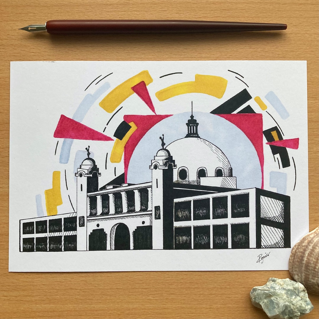 Spanish City Ink Drawing, Whitley Bay, Newcastle Art, Northern Landmark ...
